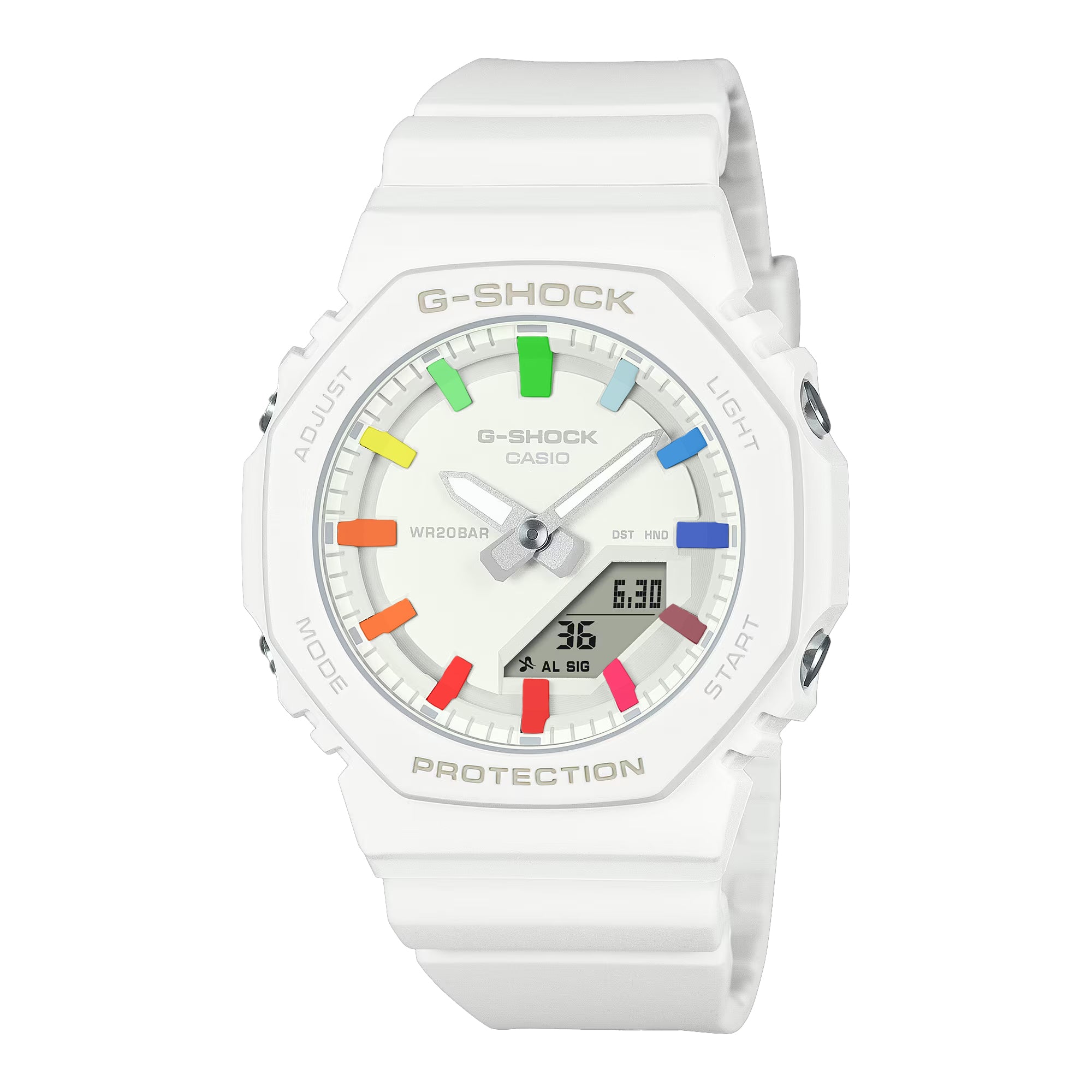 Casioak Full White W | Mark 02 | Rainbow Indices – Master Custom CASIO ...